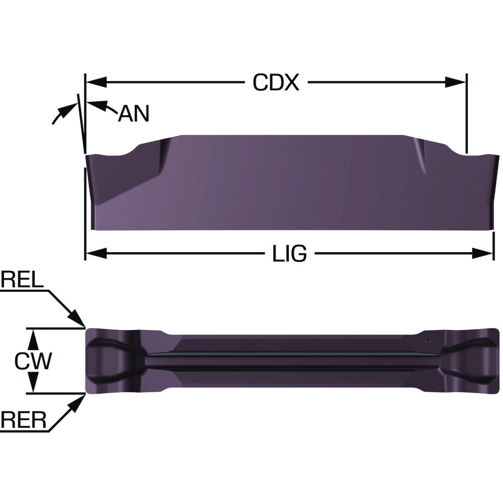 Sandvik Coromant - Cut-Off Insert: C2I-J2N05000004CR 1225, Carbide, 5. ...