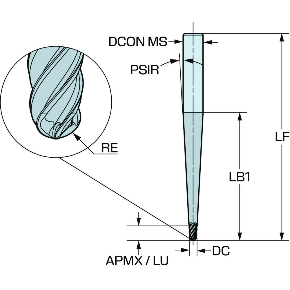 Sandvik Coromant - Ball End Mill: 6 Flute, Solid Carbide | MSC Direct