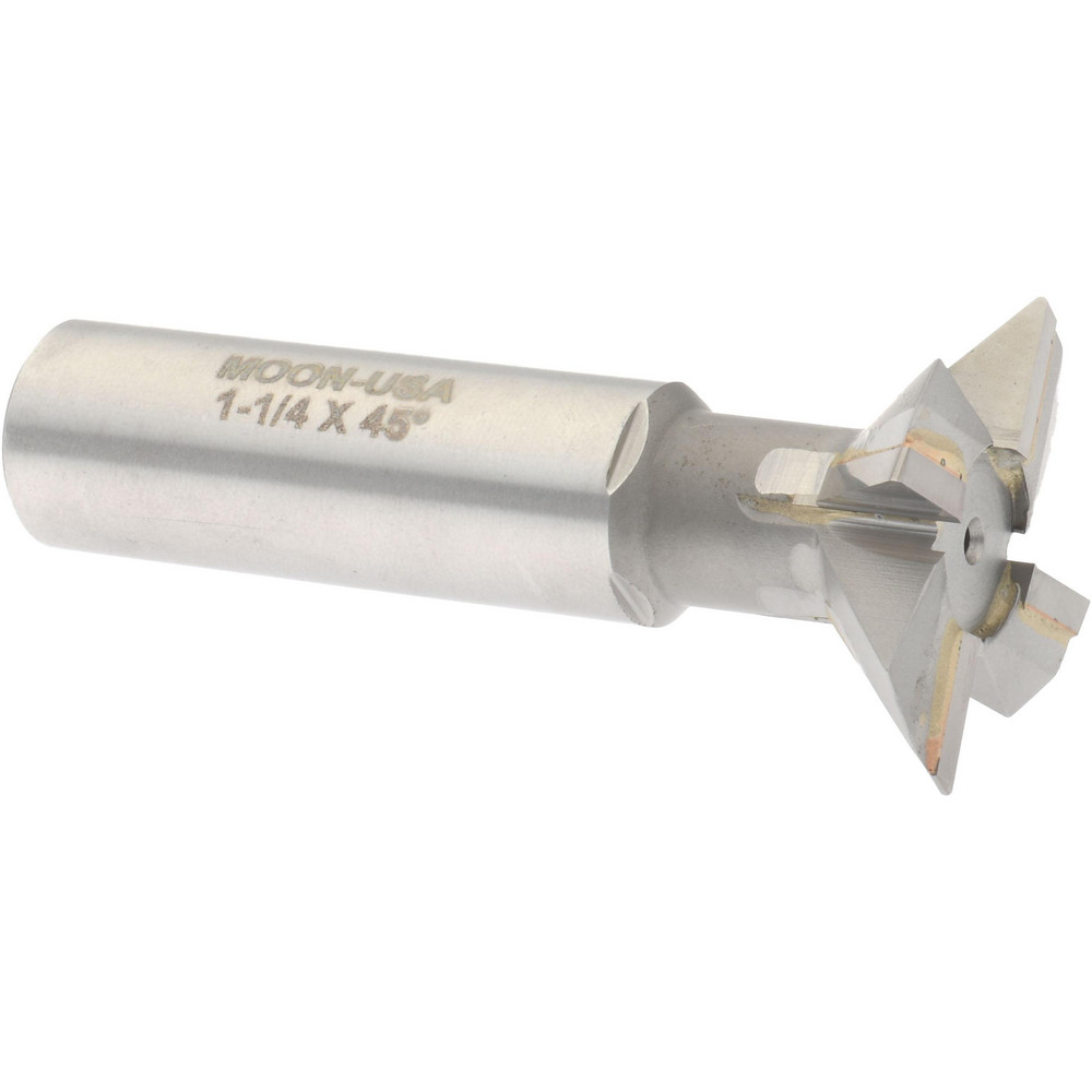Made in USA - Dovetail Cutter: 45 °, 1-1/4" Cut Dia, 5/16" Cut Width ...