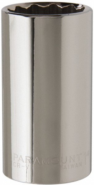 Paramount - Deep Hand Socket: 3/8" Drive, 1" Socket, 12-Point | MSC Direct