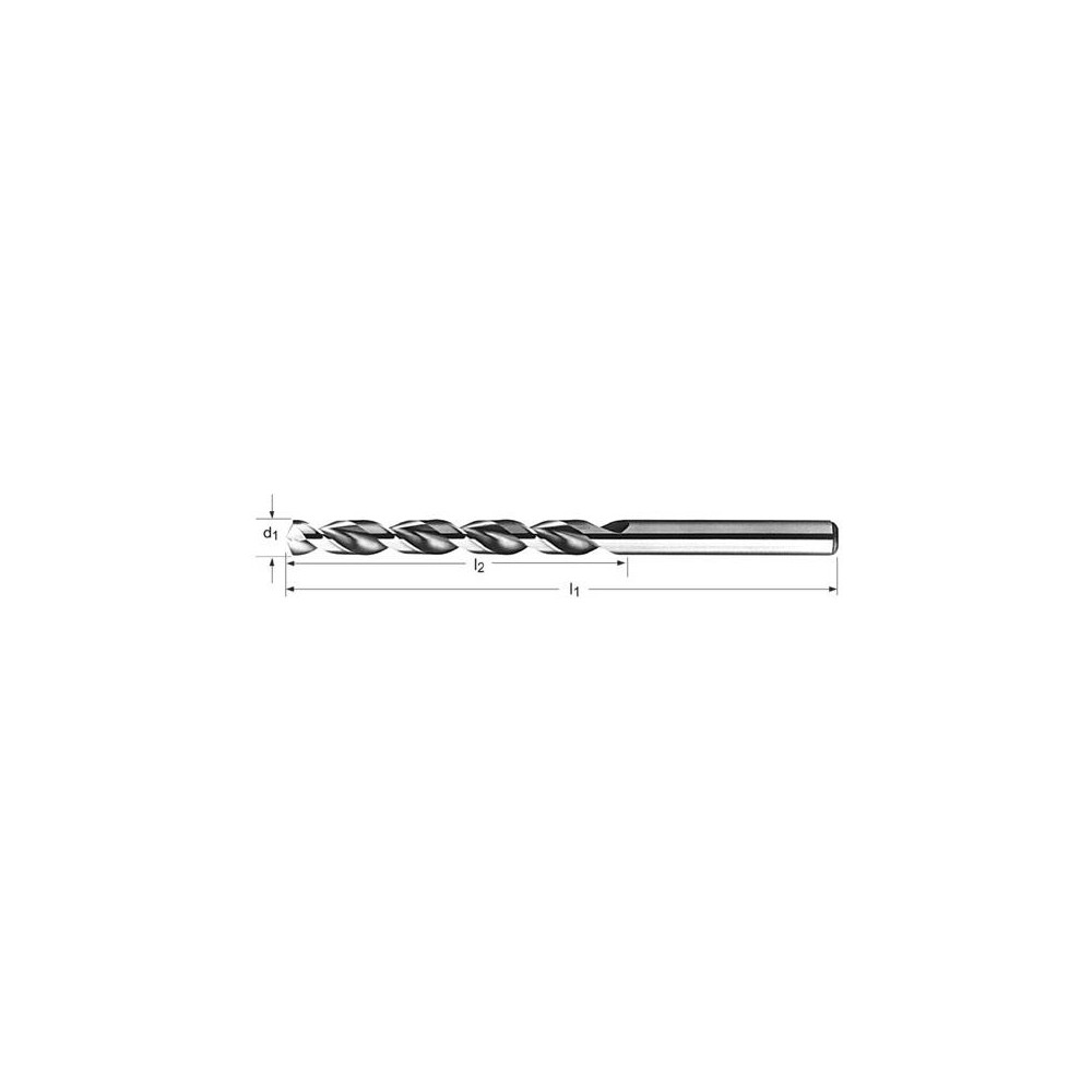 Precision Twist Drill - Taper Length Drill Bit: #37 (0.1040) Dia, 135 ...