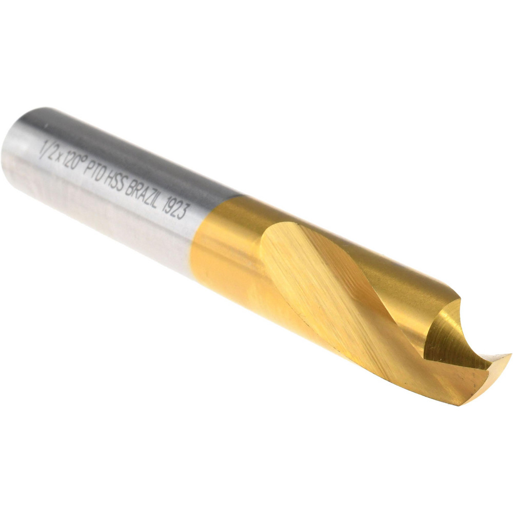 Precision Twist Drill - Spotting Drill: 1/2" Dia, 120 deg, 3-3/4" OAL ...