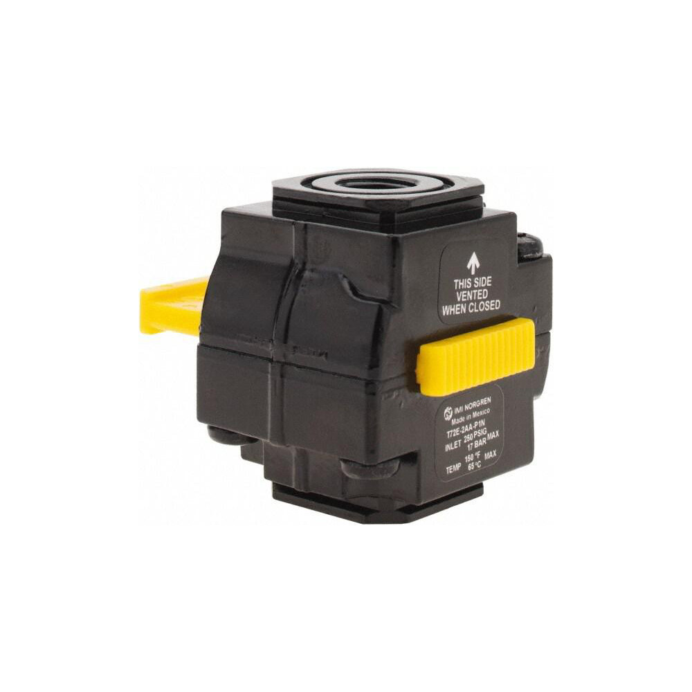 Norgren - Lock-Out Air Valve: Slide Actuator, 2 Position, 1/4" Inlet, 1 ...
