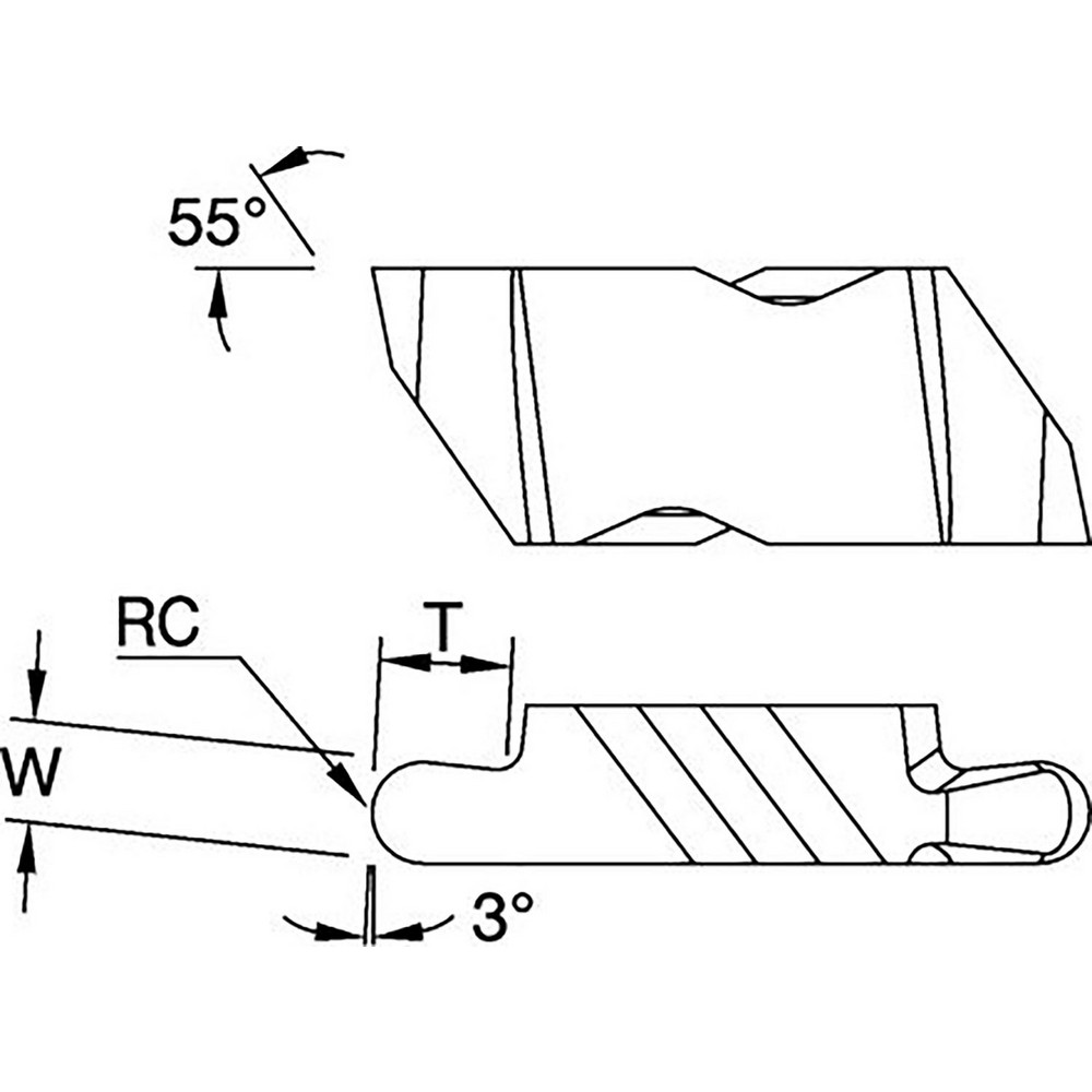Kennametal - Grooving Insert: NR2062L KCU10B, Carbide | MSC Direct