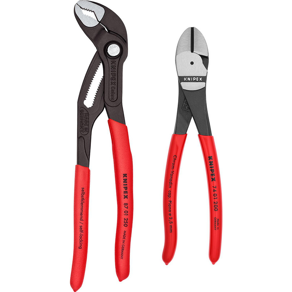 Knipex - Plier Sets: Cobra Water Pump Pliers, Diagonal Cutters, None ...