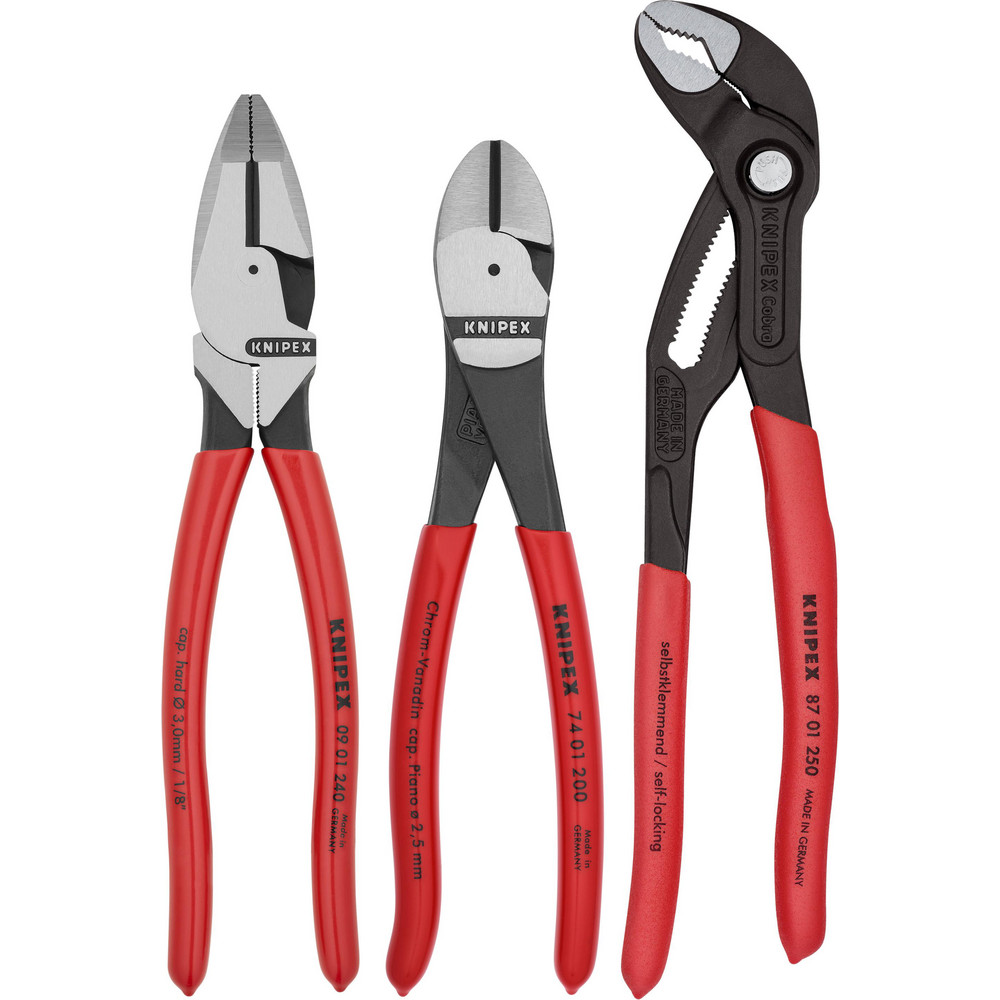 Knipex - Plier Sets: Lineman's Pliers, High Leverage Diagonal Cutter ...