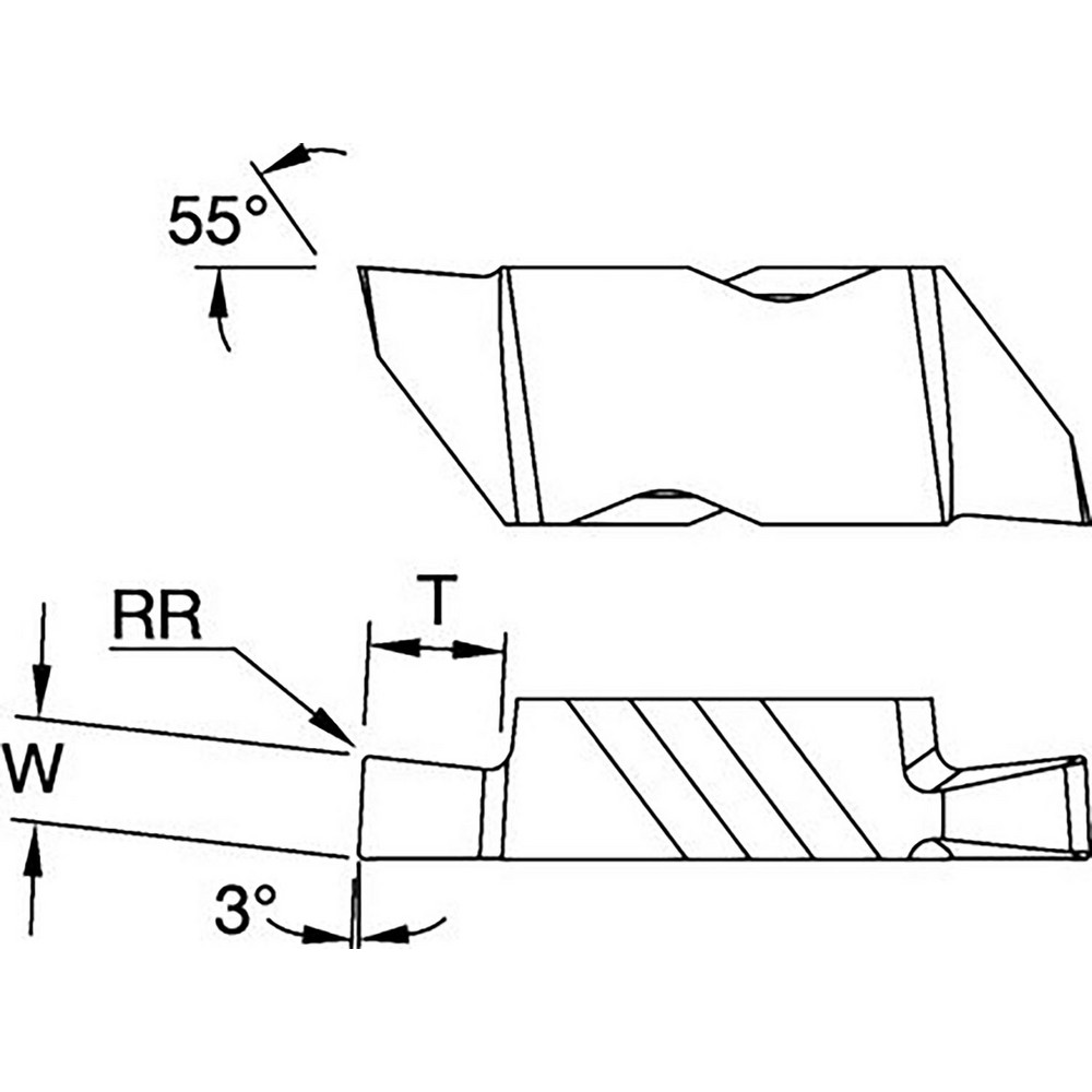 Kennametal - Grooving Insert: NGP3088R KCU10B, Carbide | MSC Direct