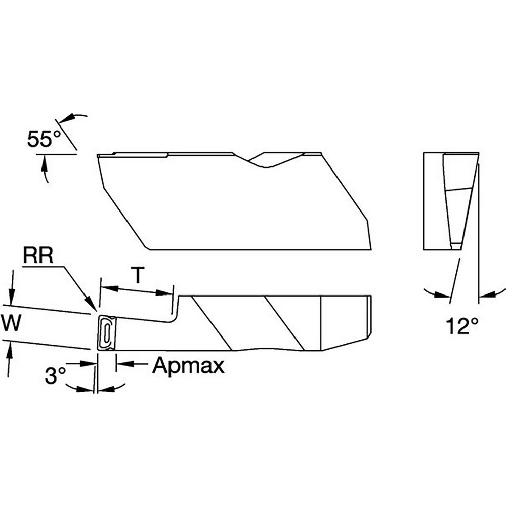 Kennametal - Grooving Insert: NFD3189LKI KCU25B, Carbide | MSC Direct