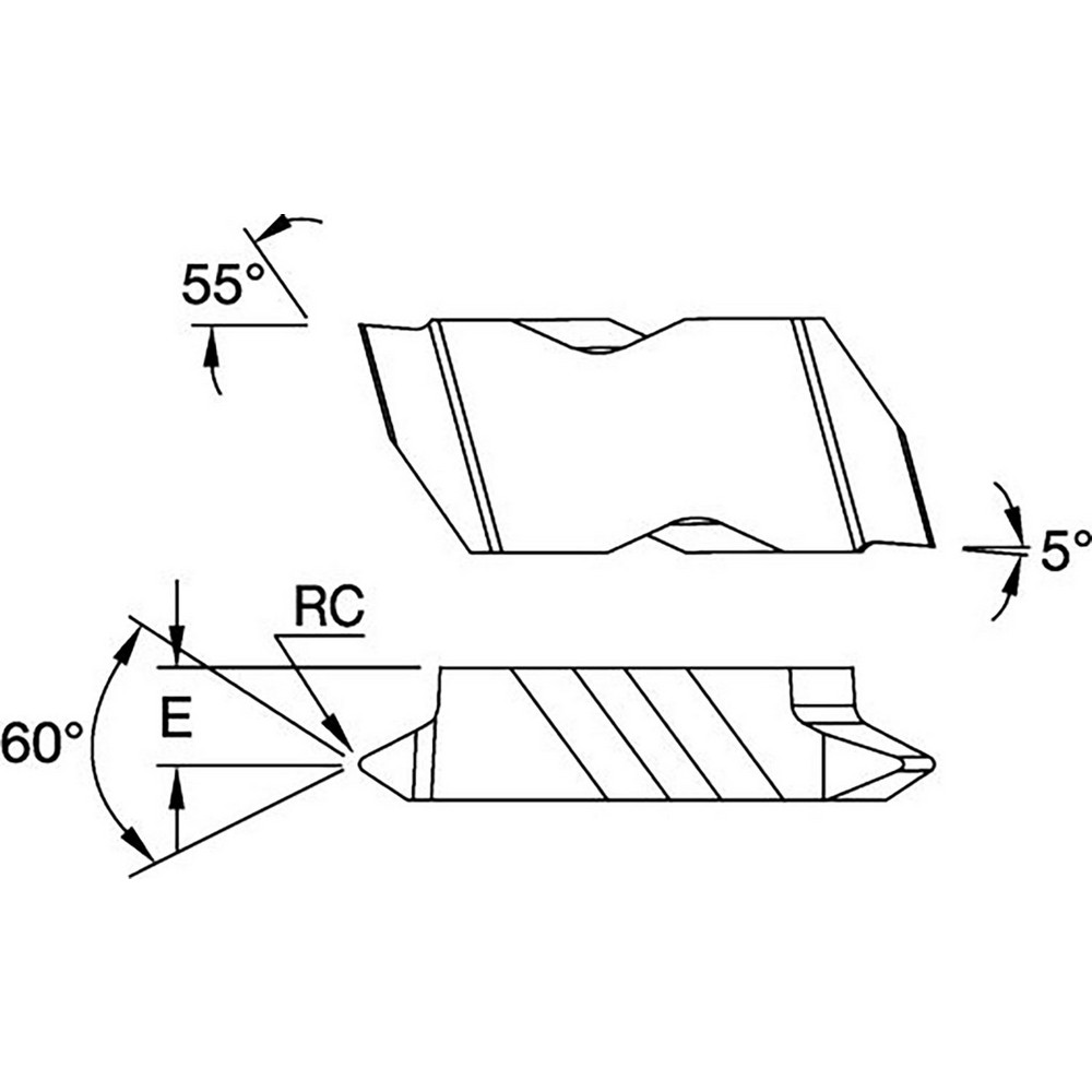 Kennametal - Threading Insert: 3 Size, J Style, KCU25B Grade ...