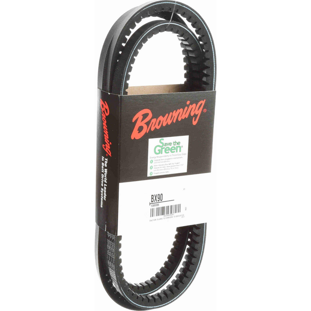 Browning - Cogged V-Belt: Section BX, 93.0000" Outside Length, 21/32 ...