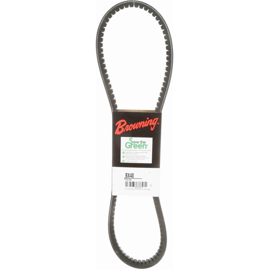 Browning - Cogged V-Belt: Section BX, 43.0000" Outside Length, 21/32 ...