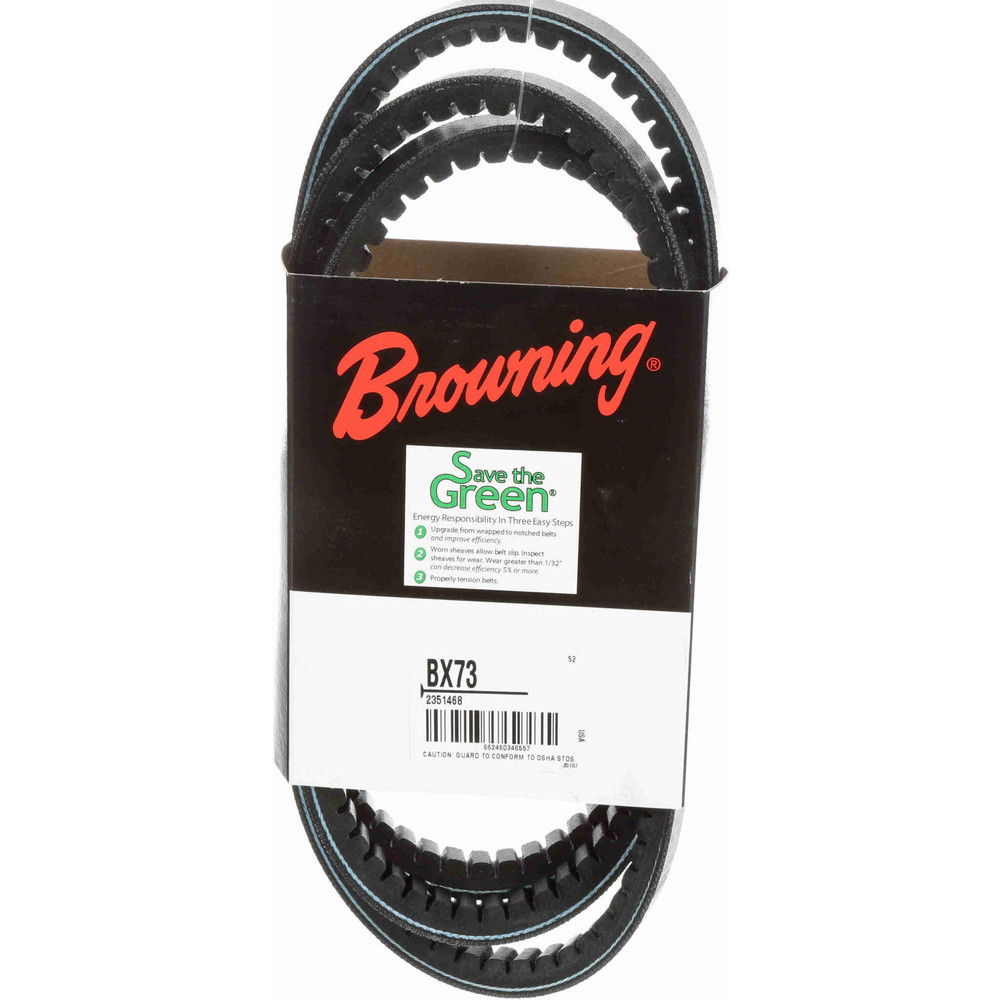 Browning - Cogged V-Belt: Section BX, 76.0000" Outside Length, 21/32 ...