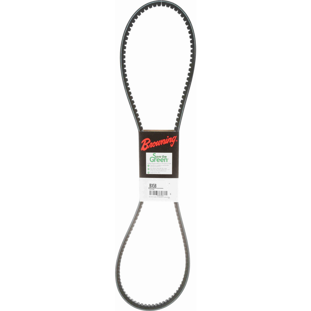 Browning - Cogged V-Belt: Section BX, 61.0000" Outside Length, 21/32 ...