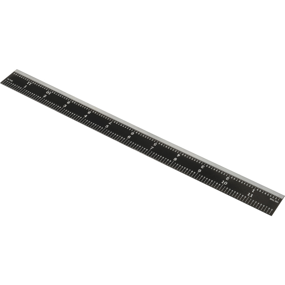 SPI - Steel Rule: 12" OAL, 5R Graduation, Rigid, 1" OAW | MSC Direct