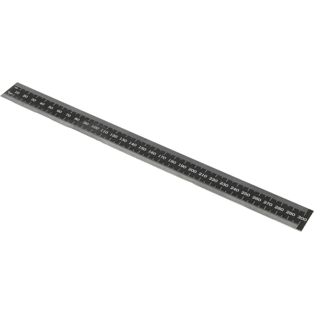 SPI - Steel Rule: 12" OAL, English & Metric Graduation, Rigid, 1" OAW ...