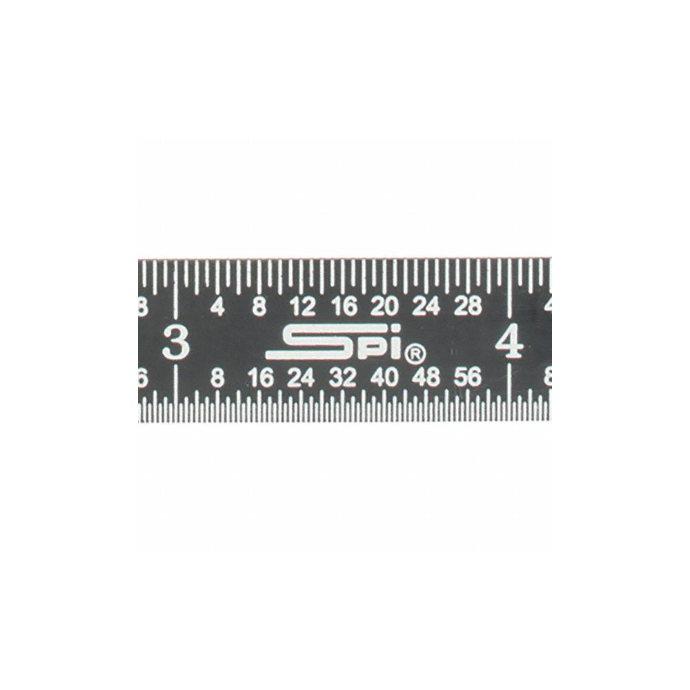 SPI - Steel Rule: 6" OAL, English & Metric Graduation, Flexible, 1/2 ...