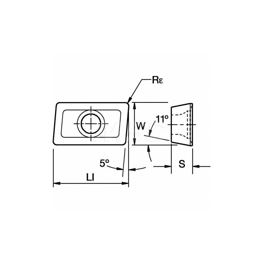 Kennametal - Milling Insert: ISO APKT1604PDR, KC725M, Solid Carbide ...