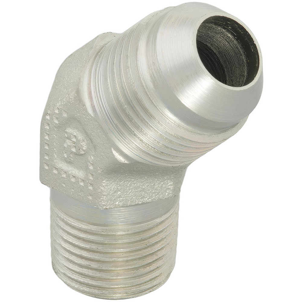 Parker - Steel Flared Tube 45 Deg Male Elbow: 1/4" OD, 37 deg Flared Angle | MSC Direct
