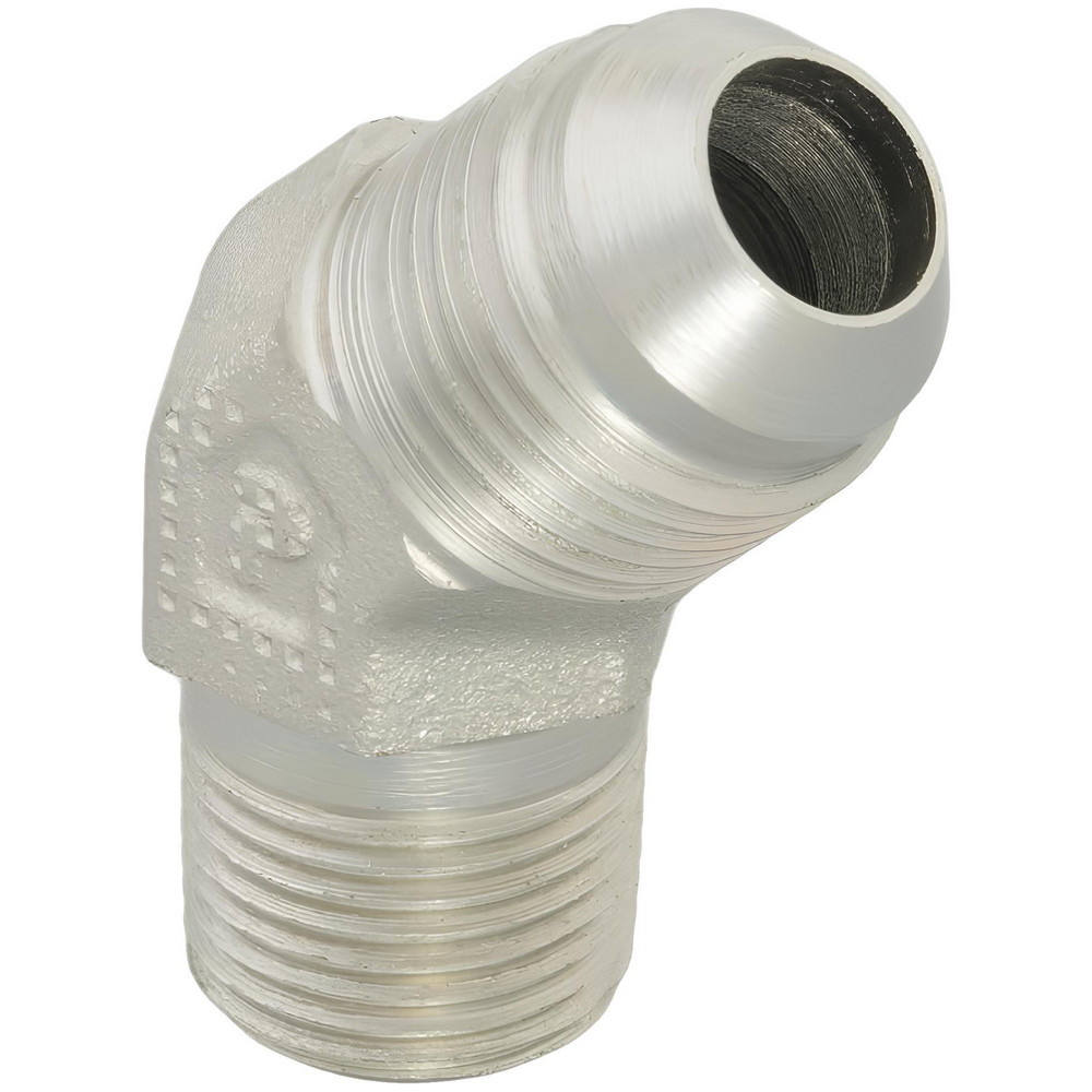 Parker - Steel Flared Tube 45 Deg Male Elbow: 3/8" OD, 37 deg Flared Angle | MSC Direct