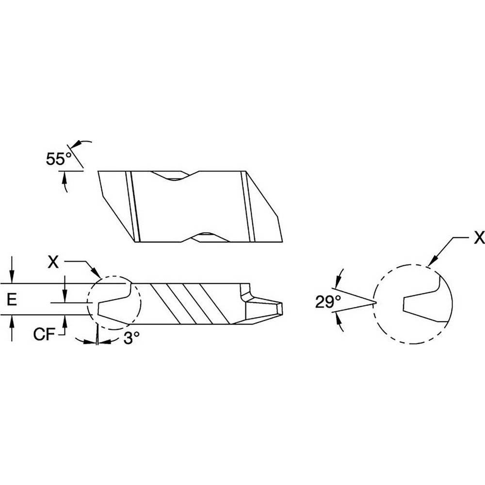 Kennametal - Threading Insert: 6 Size, A Style, KCU10B Grade ...