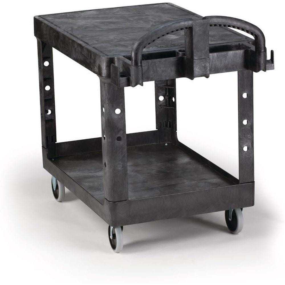 Rubbermaid - Service Utility Cart: Plastic, Black | MSC Direct