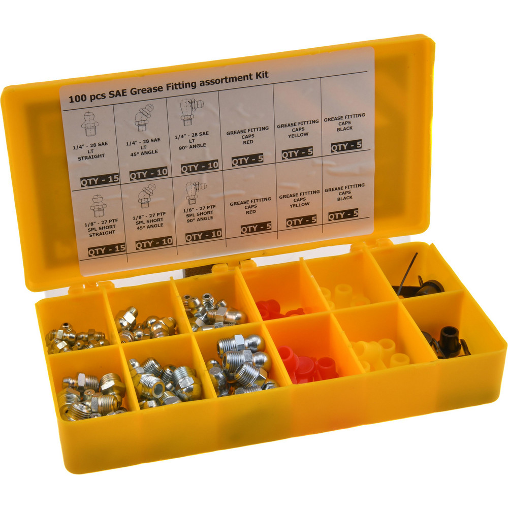 PRO-LUBE - 100 Piece, Inch, Box Plastic Steel Grease Fitting Set | MSC ...