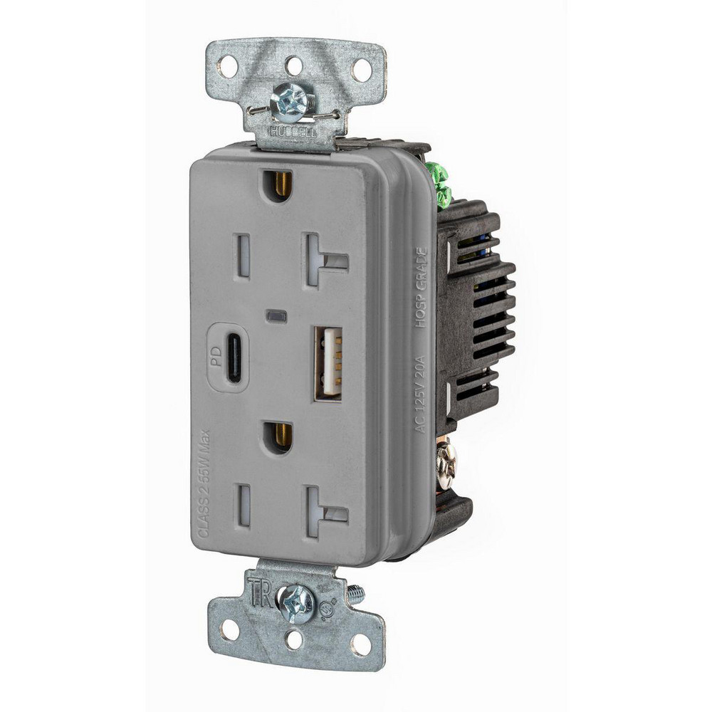 Hubbell Wiring Device-Kellems - USB Receptacles: Number of USB Ports: 2 ...