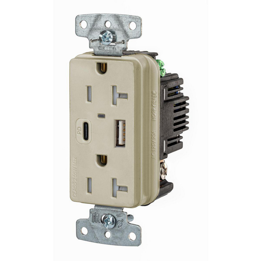 Hubbell Wiring Device-Kellems - USB Receptacles: Number of USB Ports: 2 ...