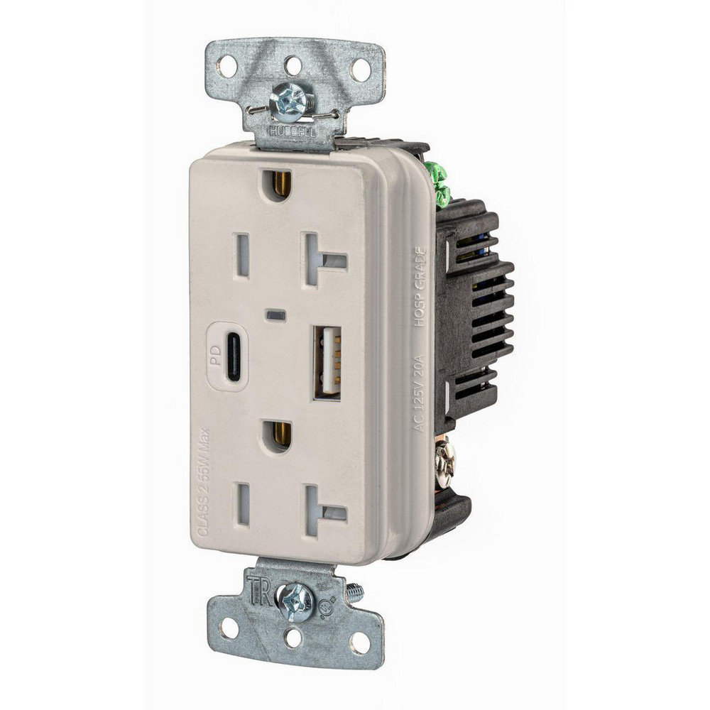 Hubbell Wiring Device-Kellems - USB Receptacles: Number of USB Ports: 2 ...