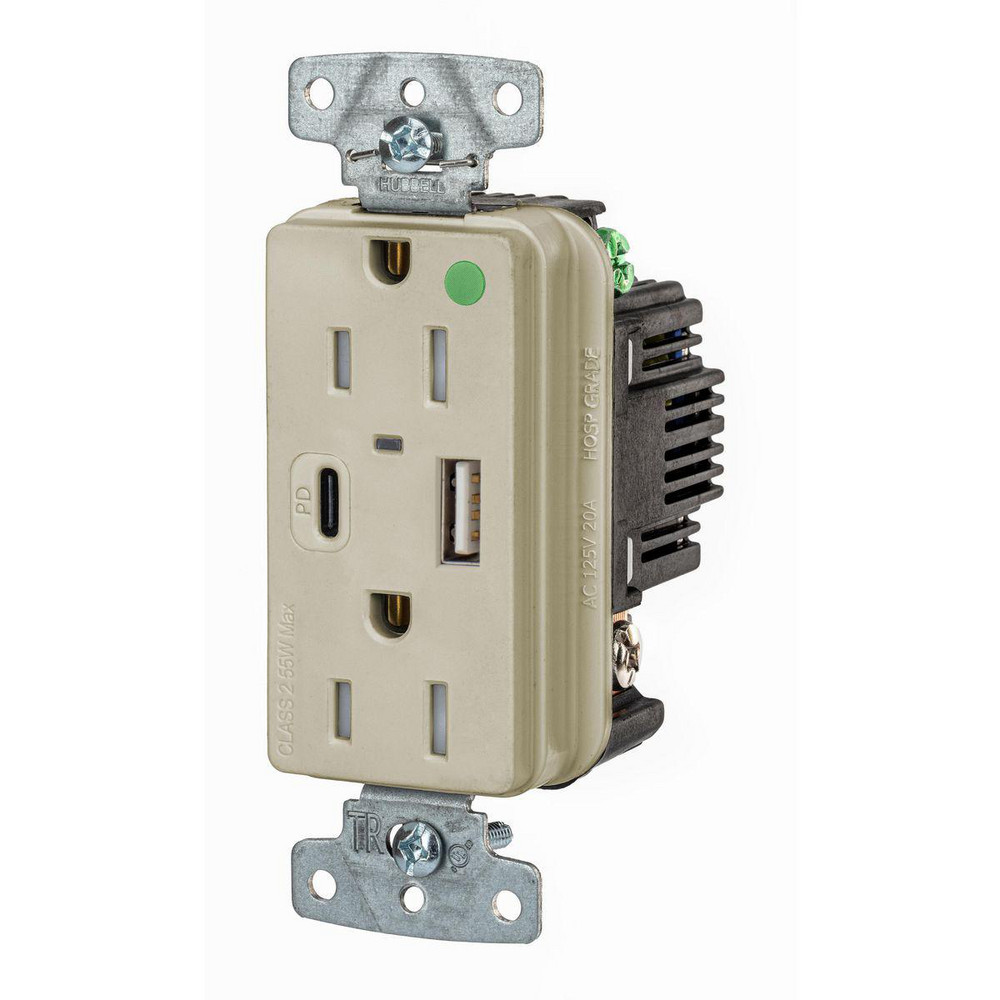 Hubbell Wiring Device-Kellems - USB Receptacles: Number of USB Ports: 2 ...