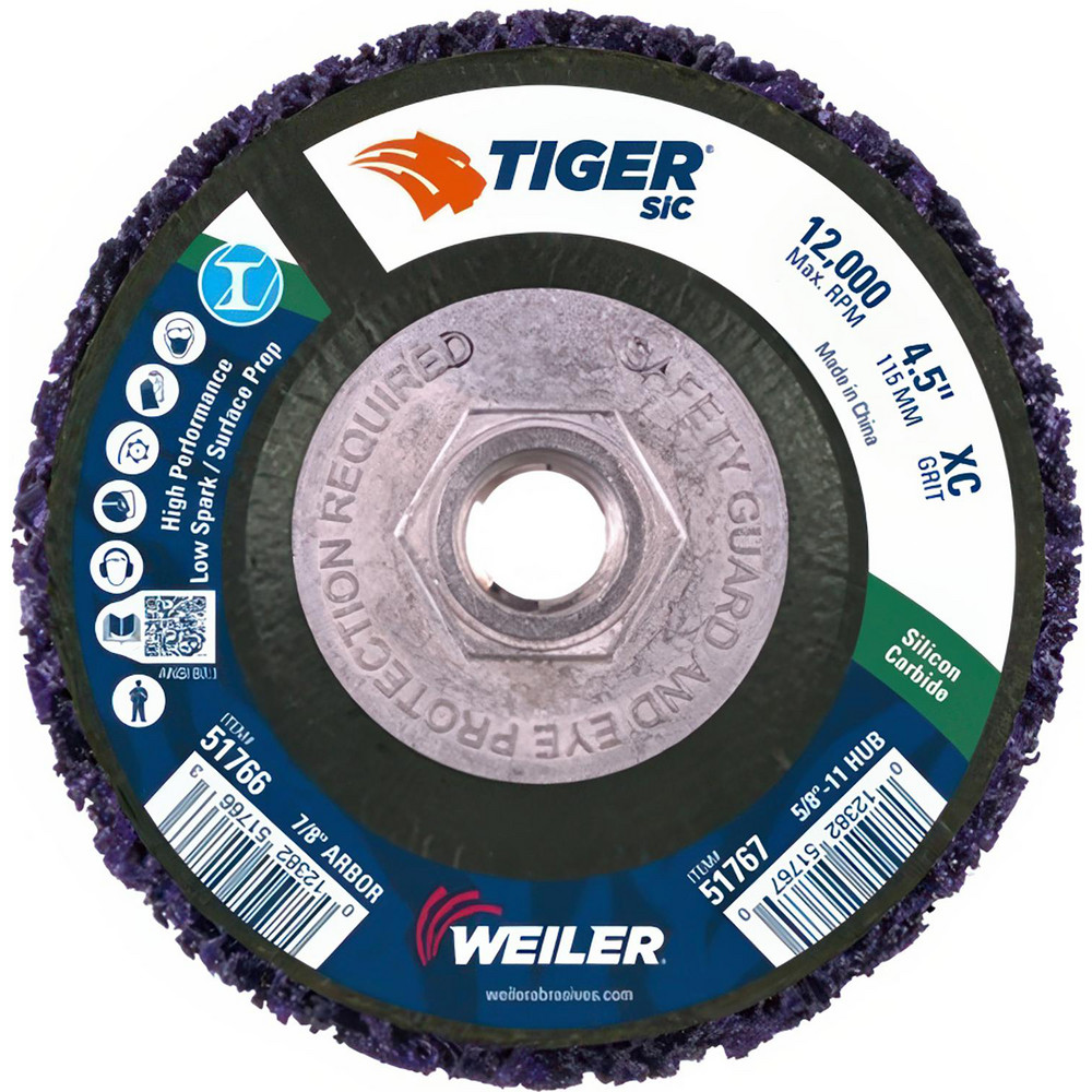 Weiler - Deburring Disc: 4-1/2" Dia, Extra Coarse Grade, Silicon ...