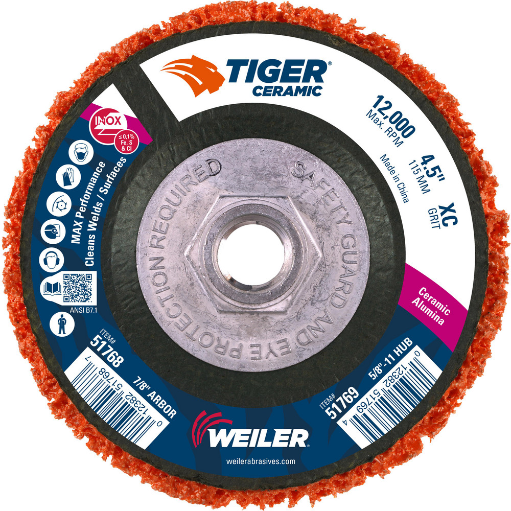 Weiler - Deburring Disc: 4-1/2" Dia, Extra Coarse Grade, Ceramic ...