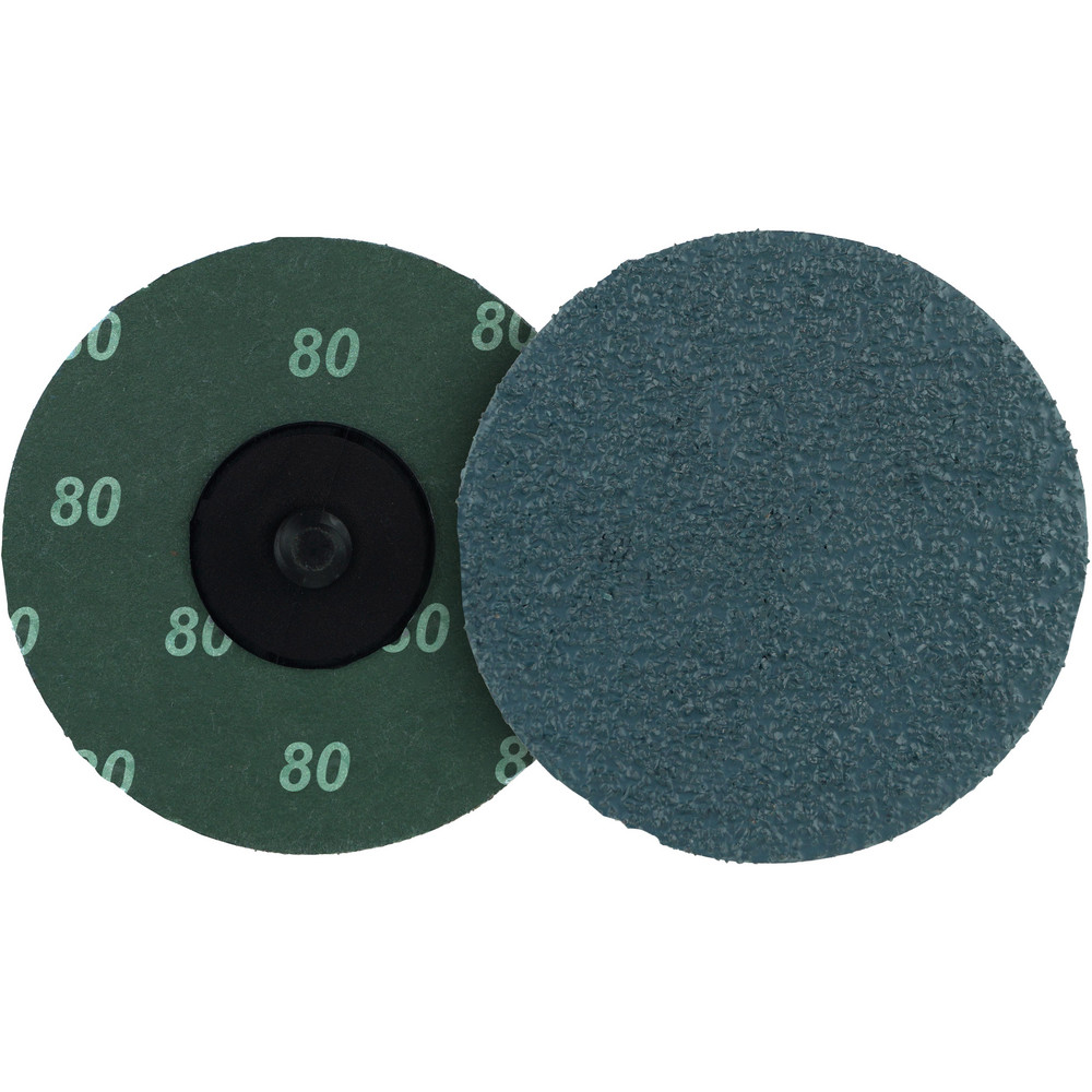 Weiler - Quick-Change Disc: Type R, 3" Dia, 80 Grit, Zirconia Alumina ...