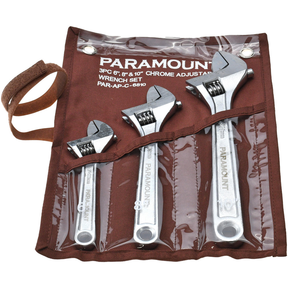 Paramount - Adjustable Wrench Set: 3 Pc, 6 mm - 10 mm Wrench, Inch ...