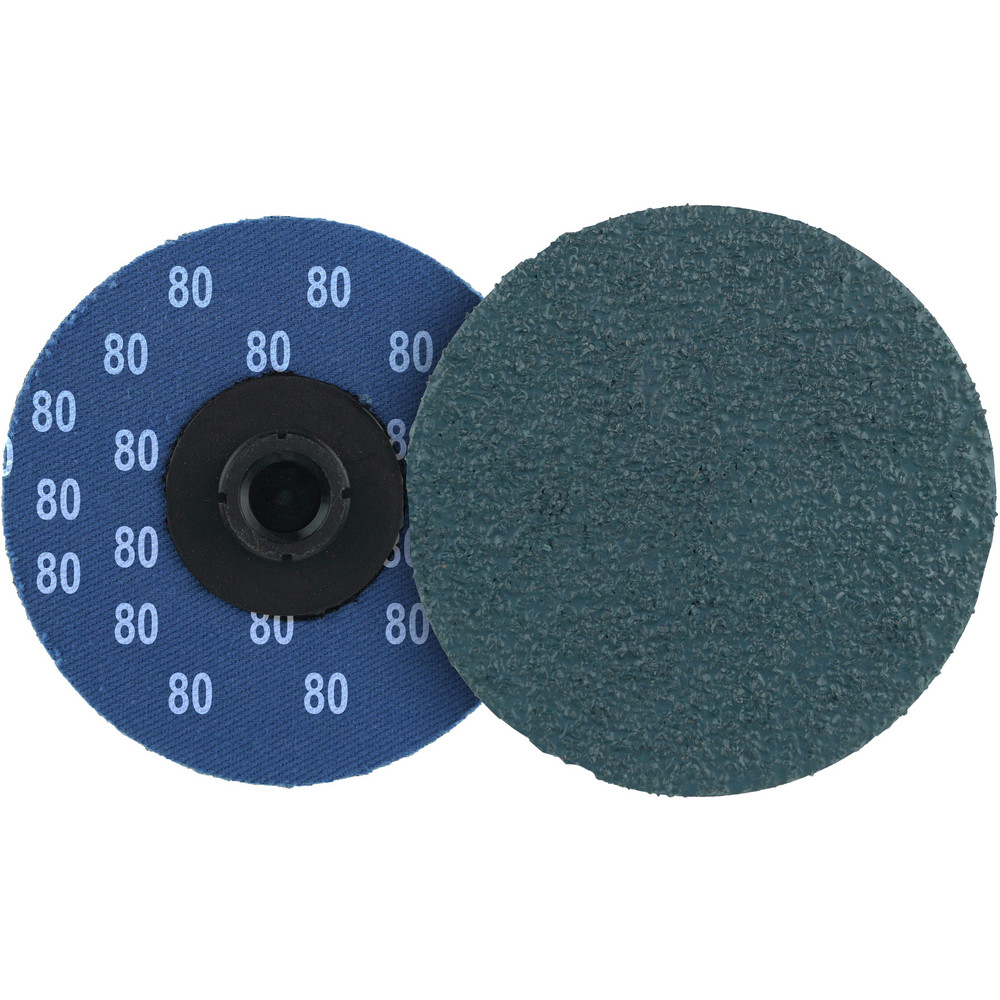 Weiler - Quick-Change Disc: Type S, 3" Dia, 80 Grit, Zirconia Alumina ...