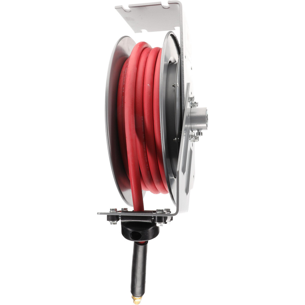 PRO-SOURCE - Heavy-Duty Hose Reel with Hose: 3/8" ID Hose x 25', Spring ...