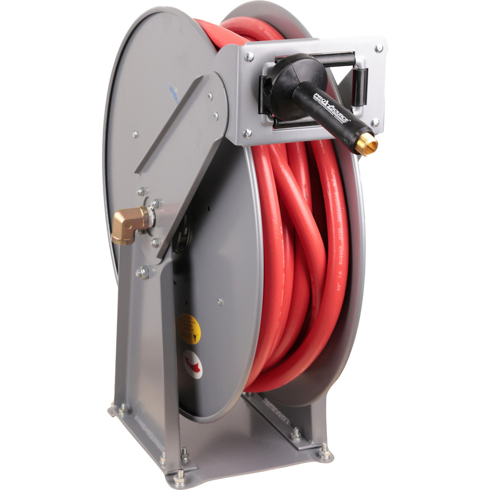 PRO-SOURCE - Hose Reel with Hose: 3/4" ID Hose x 50', Spring ...