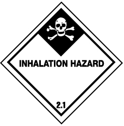 AccuformNMC - Accident Prevention Label: "Inhalation Hazard 2", Square ...