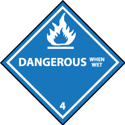 AccuformNMC - Dangerous When Wet DOT Shipping Label | MSC Direct
