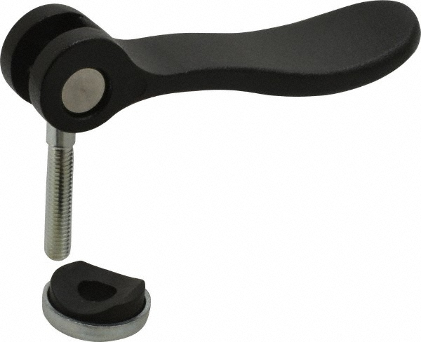 KIPP - Adjustable Clamping Handle: #10-32 Thread, 0.59" Hub Dia, Black ...