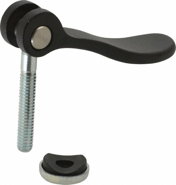 KIPP - 1/4-20, 0.59" Hub Diam, Black Powder Coat Cast Aluminum ...