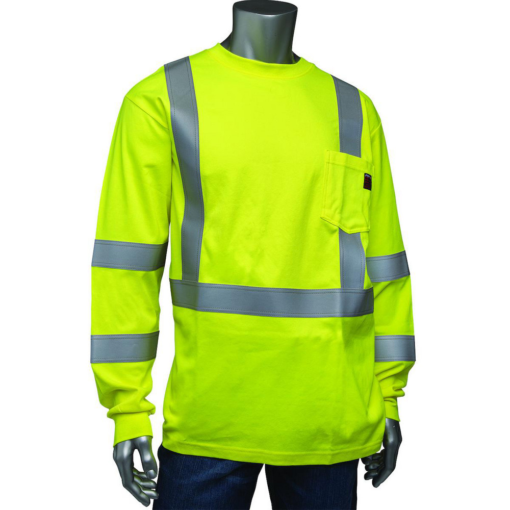 PIP - Shirts: Long Sleeve, Arc Flash, 4X-Large, High-Visibility Yellow ...