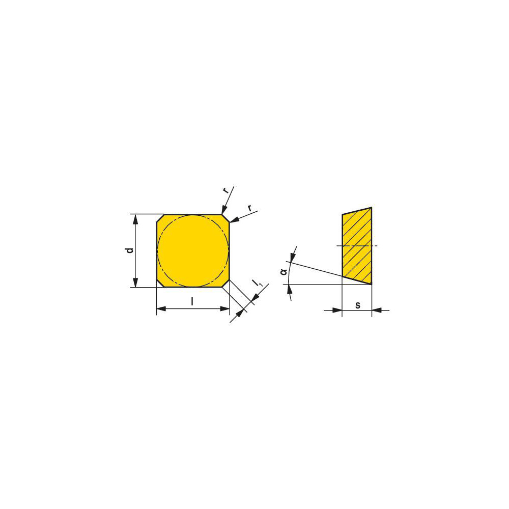 Ceratizit - Milling Insert: ANSI SEKN 1203AFSN CTCP230, ISO SEKN ...
