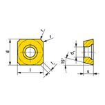 Ceratizit - Milling Inserts; Insert Size Code: 1204 ; Insert Material: Carbide ; Manufacturer's ...
