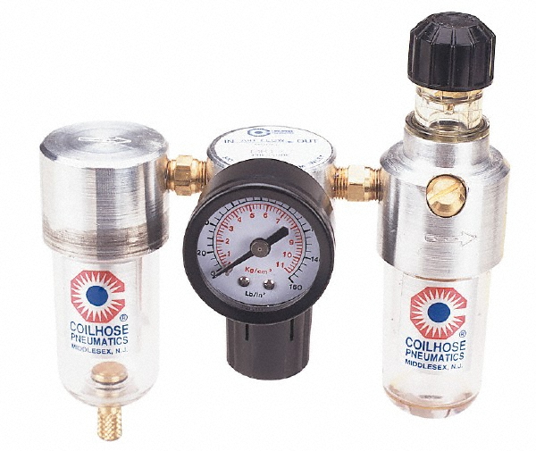 Coilhose Pneumatics - FRL Combination Unit: 1/8 NPT, Miniature, 3 Pc ...