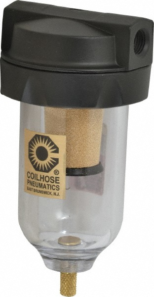 Coilhose Pneumatics - 1/4" Port, 5" High, FRL Filter with Polycarbonate ...