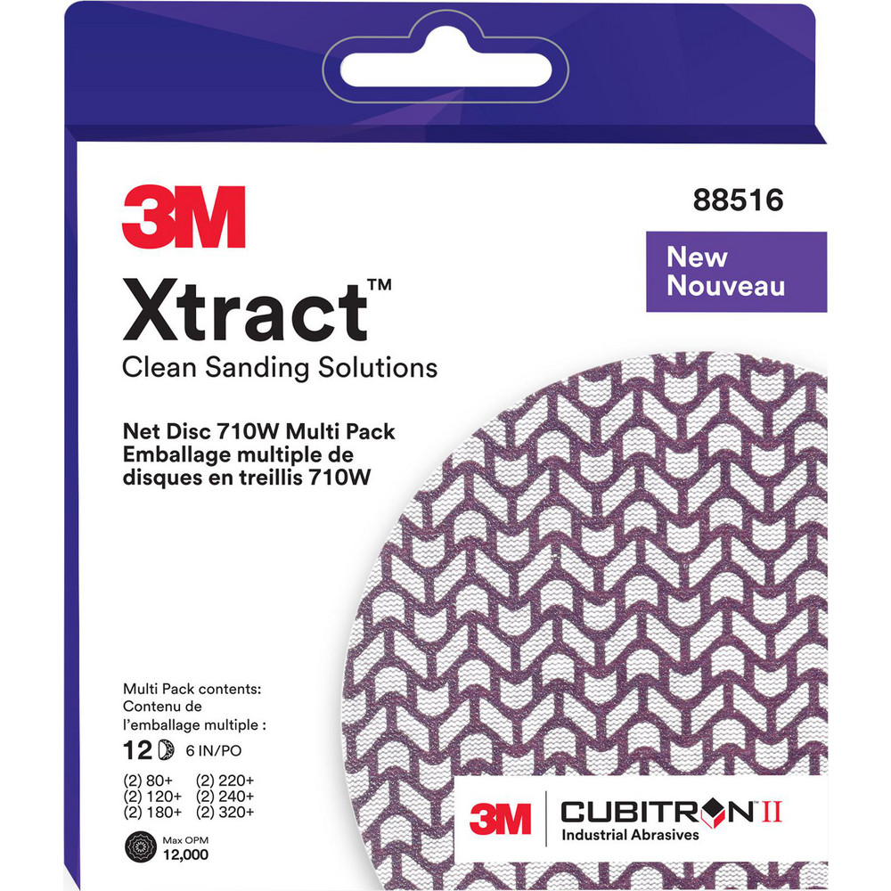 3M - Hook & Loop Disc: 6" Disc Dia, 320 Grit, Sanding Disc, Ceramic ...