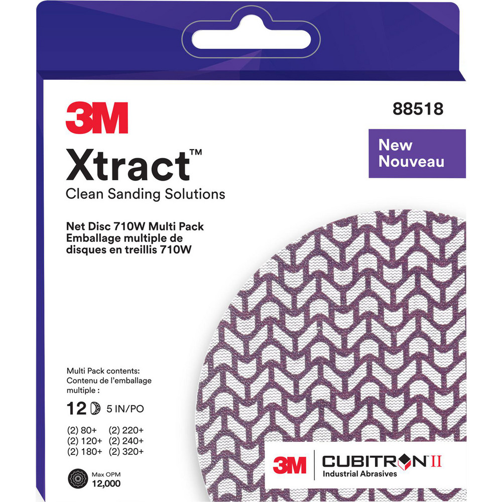 3M - Hook & Loop Disc: 5" Disc Dia, 320 Grit, Sanding Disc, Ceramic ...