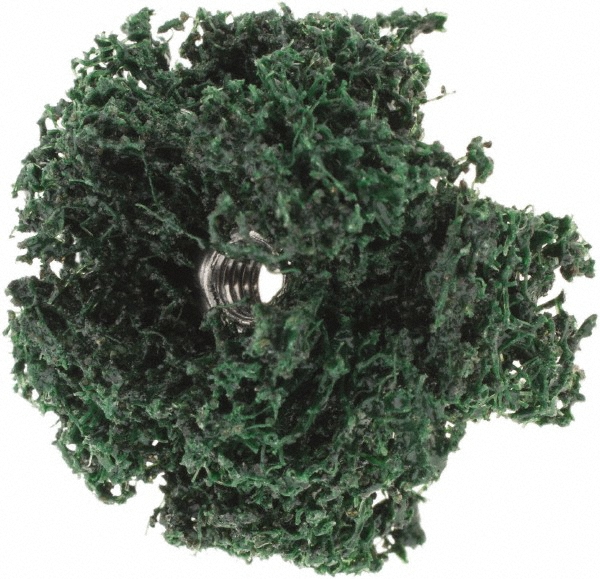 1" Diam Very Fine 2 Ply Cross Buff - 8-32 Threaded Hole