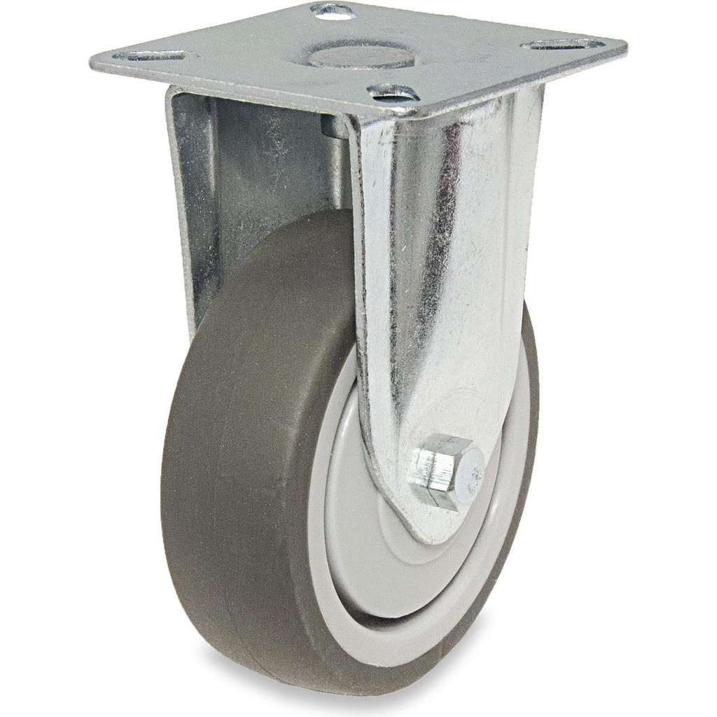 Madico - Rigid Top Plate Caster: Thermoplastic Rubber, 2-15/16" Wheel ...